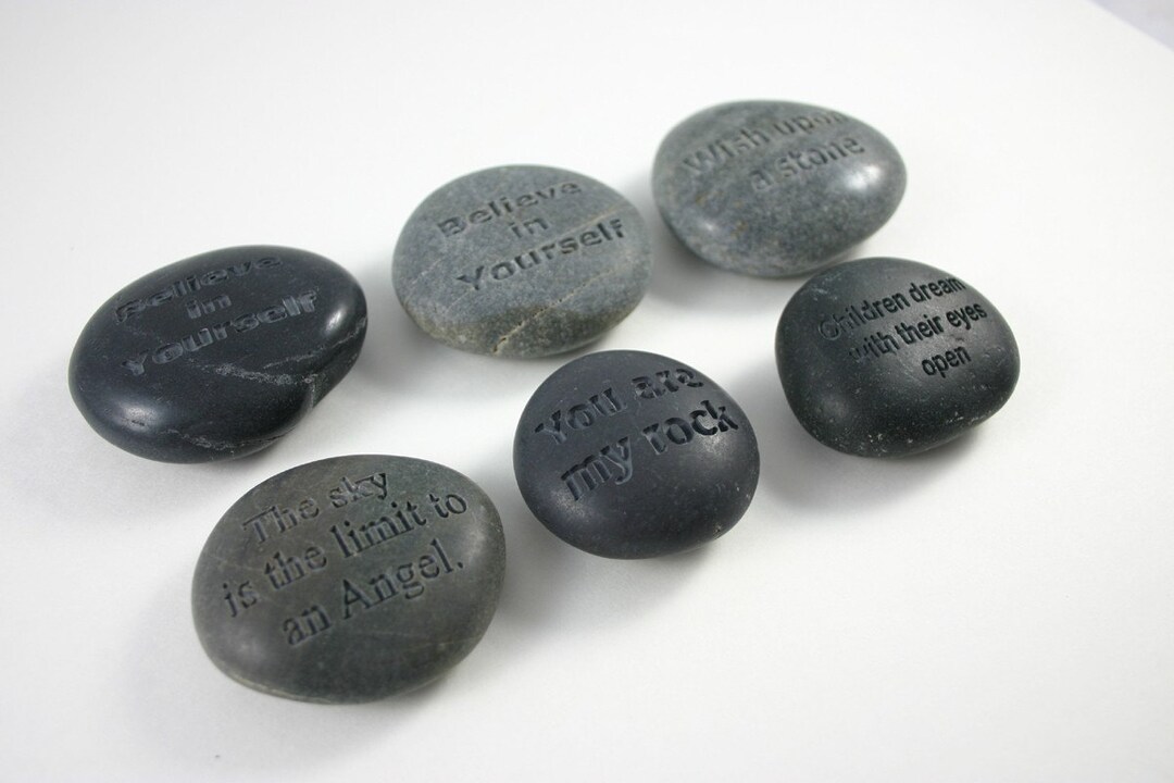 Custom Engraved Message Stone Personalized Message Name Stone Weddings ...