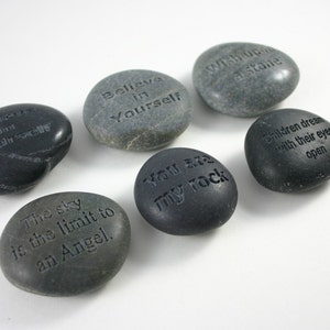 Custom Engraved Message Stone Personalized Message Name Stone Weddings ...