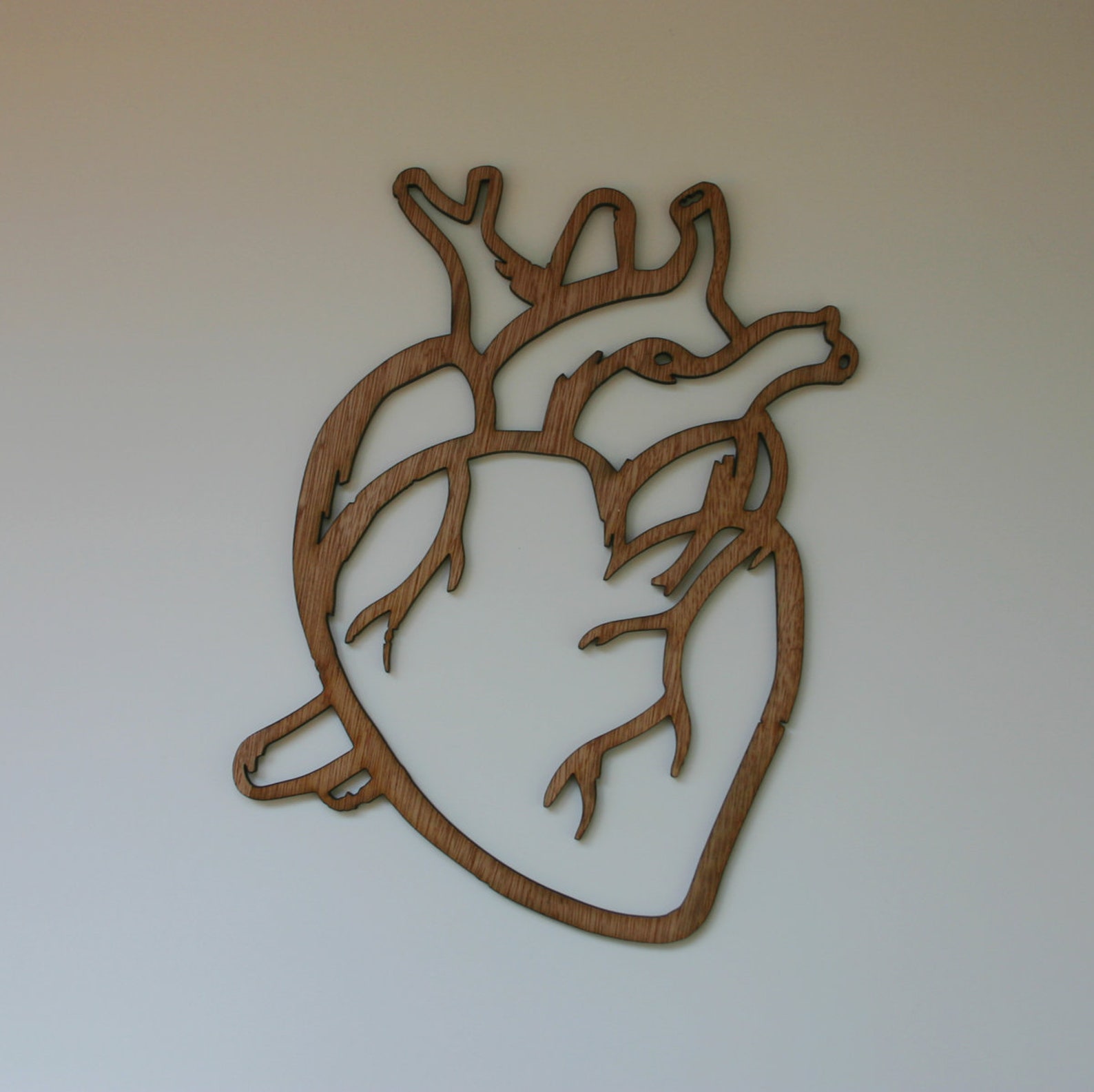 Anatomical Heart Laser Cut Wood Sign Wall Art Medical Sign | Etsy