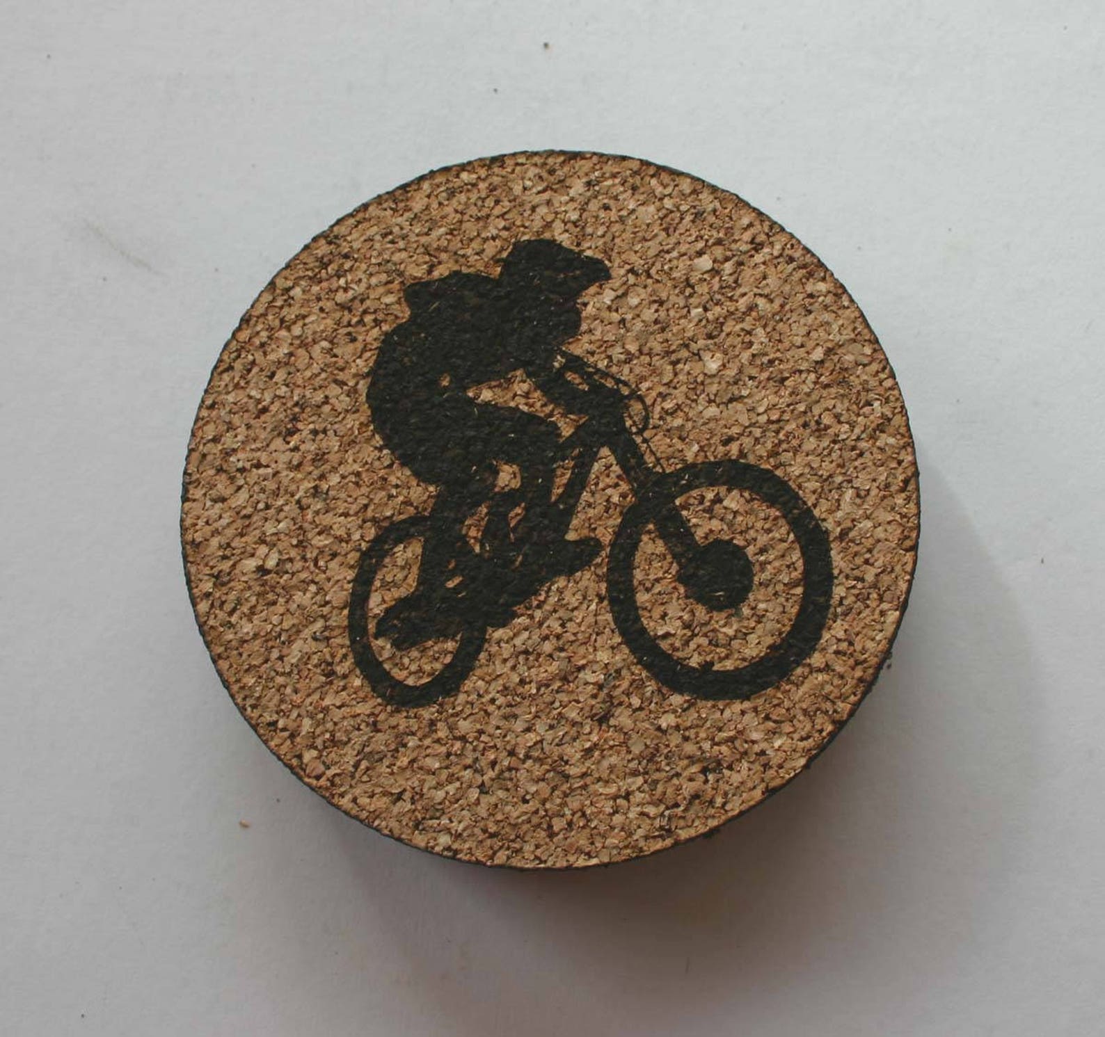 Bicycle Cork Coasters Set of 4 Bike Coasters Etched Cork - Etsy