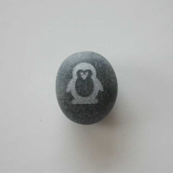 Penguin Stone - Etsy
