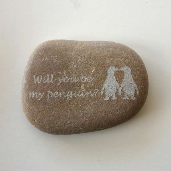 Penguin Stone - Etsy