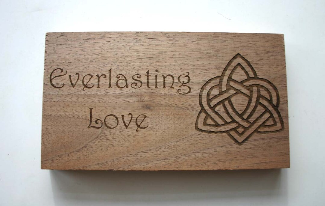 Heart Triquetra Wedding Sign Walnut Wood Everlasting Love - Etsy