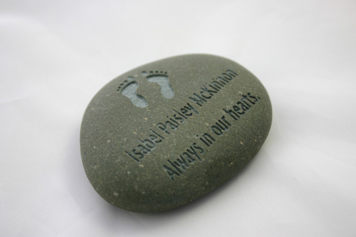 Custom Engraved Memorial Stone Grave Stone Marker River Rock - Etsy