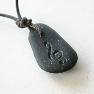 Treble Clef Engraved Stone River Rock Music Note Gift - Etsy