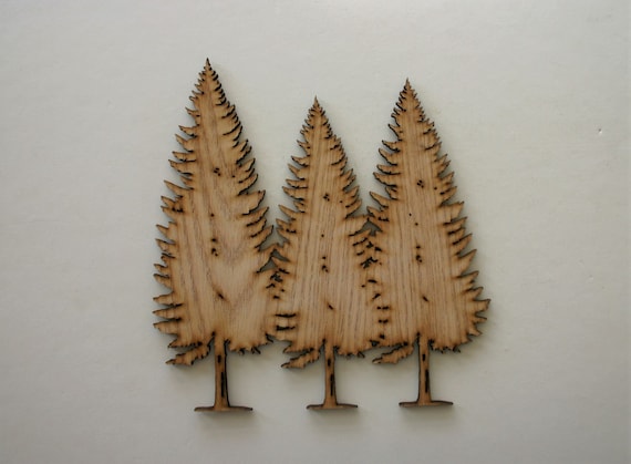 Pine Trees Wood Sign Tree Wall Art Decor - Etsy