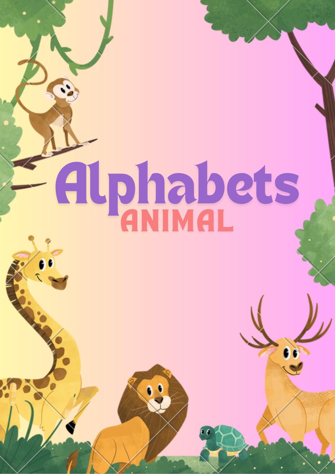 Alphabet Animals Flash Card Printable for Kids Pre School - Etsy