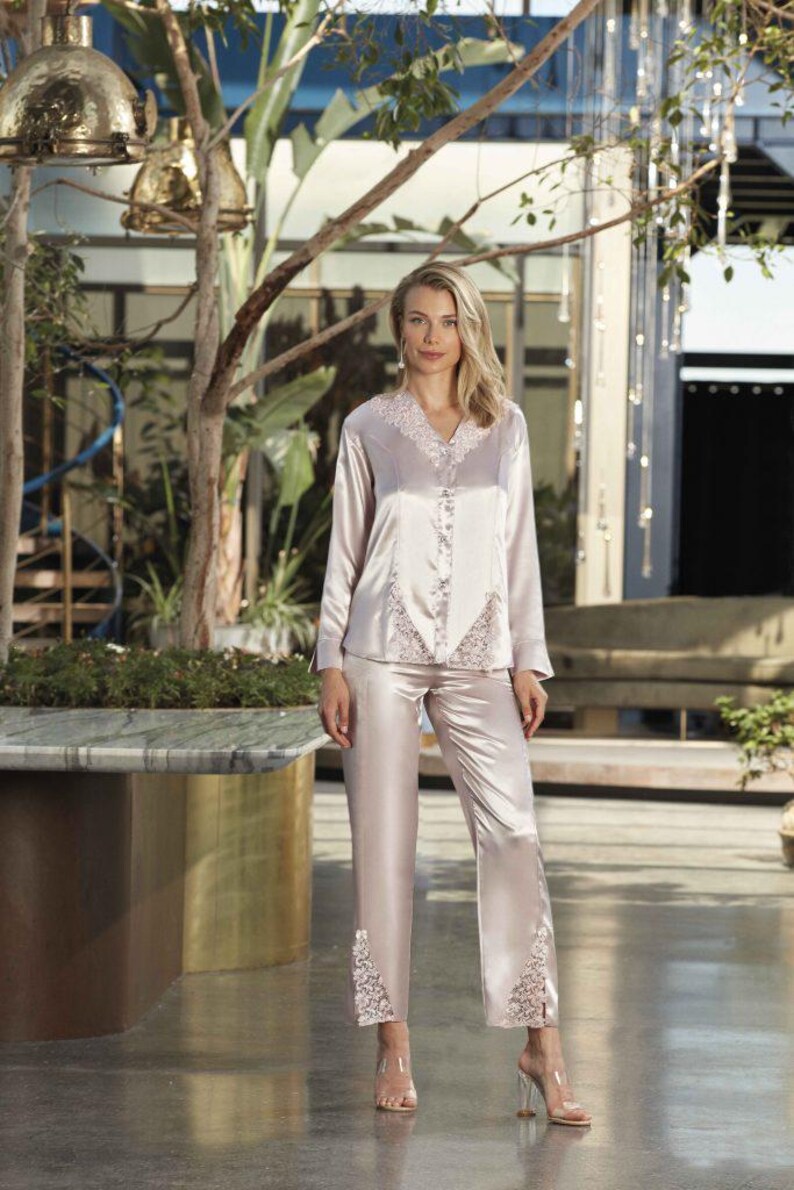 6 Pc Satin Nightgown Set Luxurious Bride Dowry Gift, Elegant Women's ...