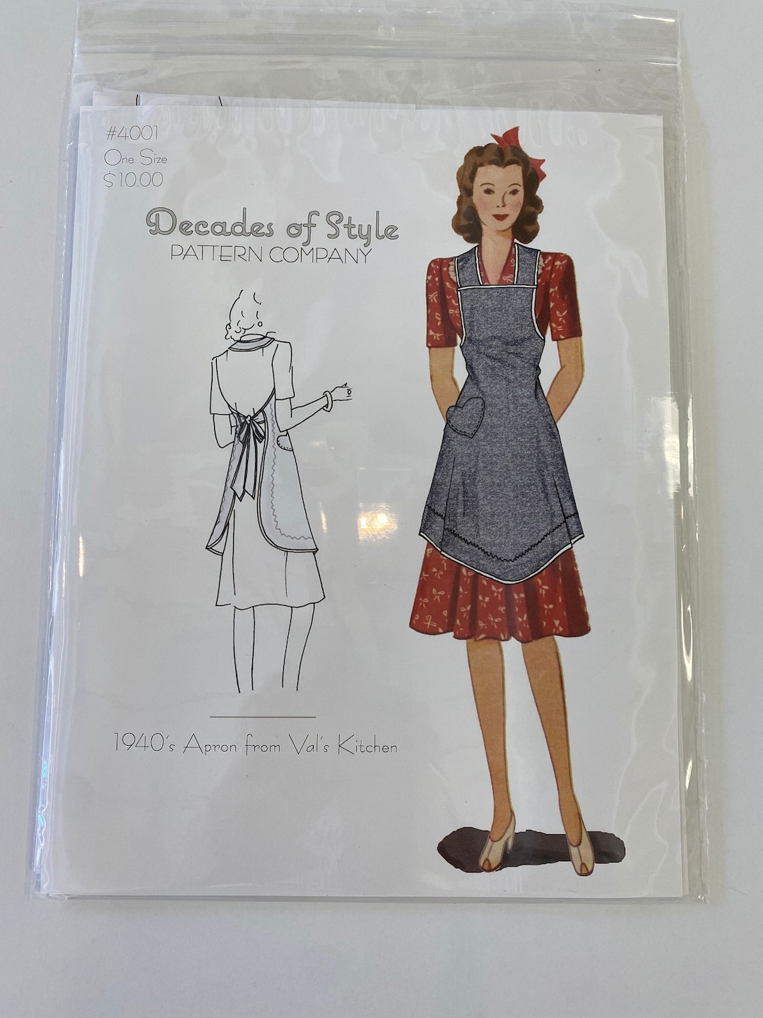 Decades of Style 4001 1940s Apron From Val's Kitchen, Vintage Apron ...