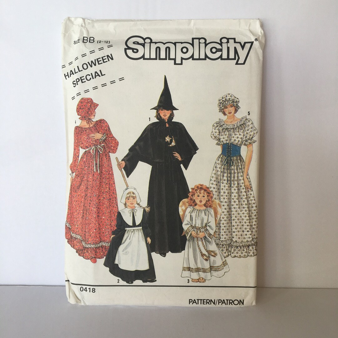 90s Child's Halloween 5 Costumes, Pilgrim Angel Witch Size BB 2-12 ...