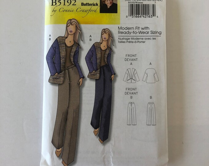 Butterick Plus-sized Sewing Pattern B5192, Jacket and Pants, by Connie ...