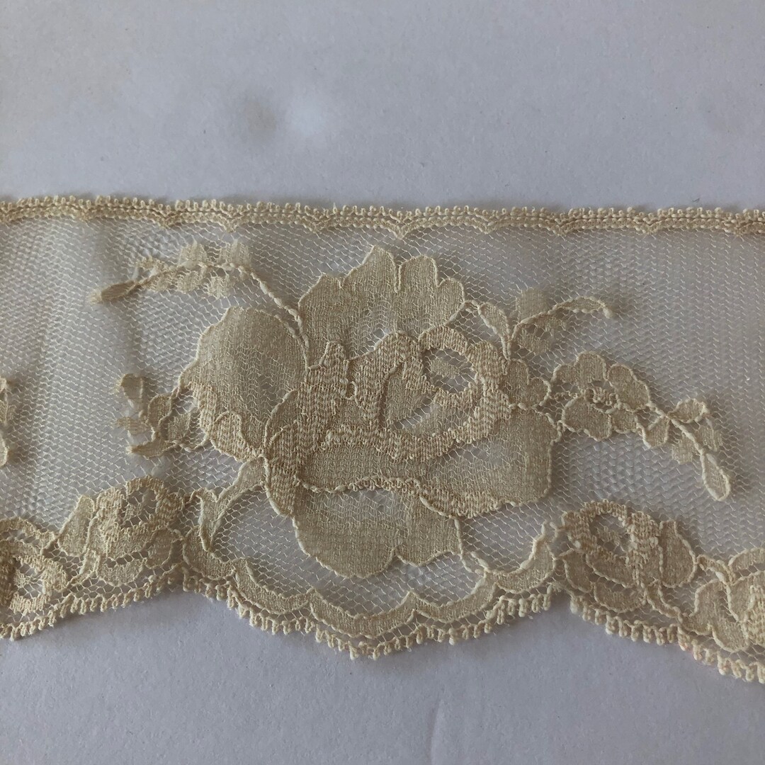 Beige Chantilly Lace, off White Floral Lace, Flat Lace, Wedding Lace ...