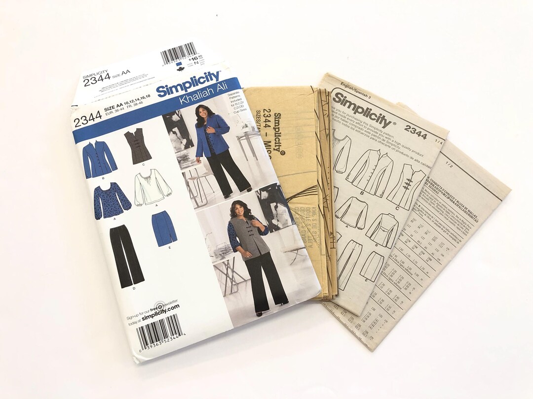 Simplicity Sewing Pattern 2344, Khaliah Ali Misses' Pants, Skirt ...