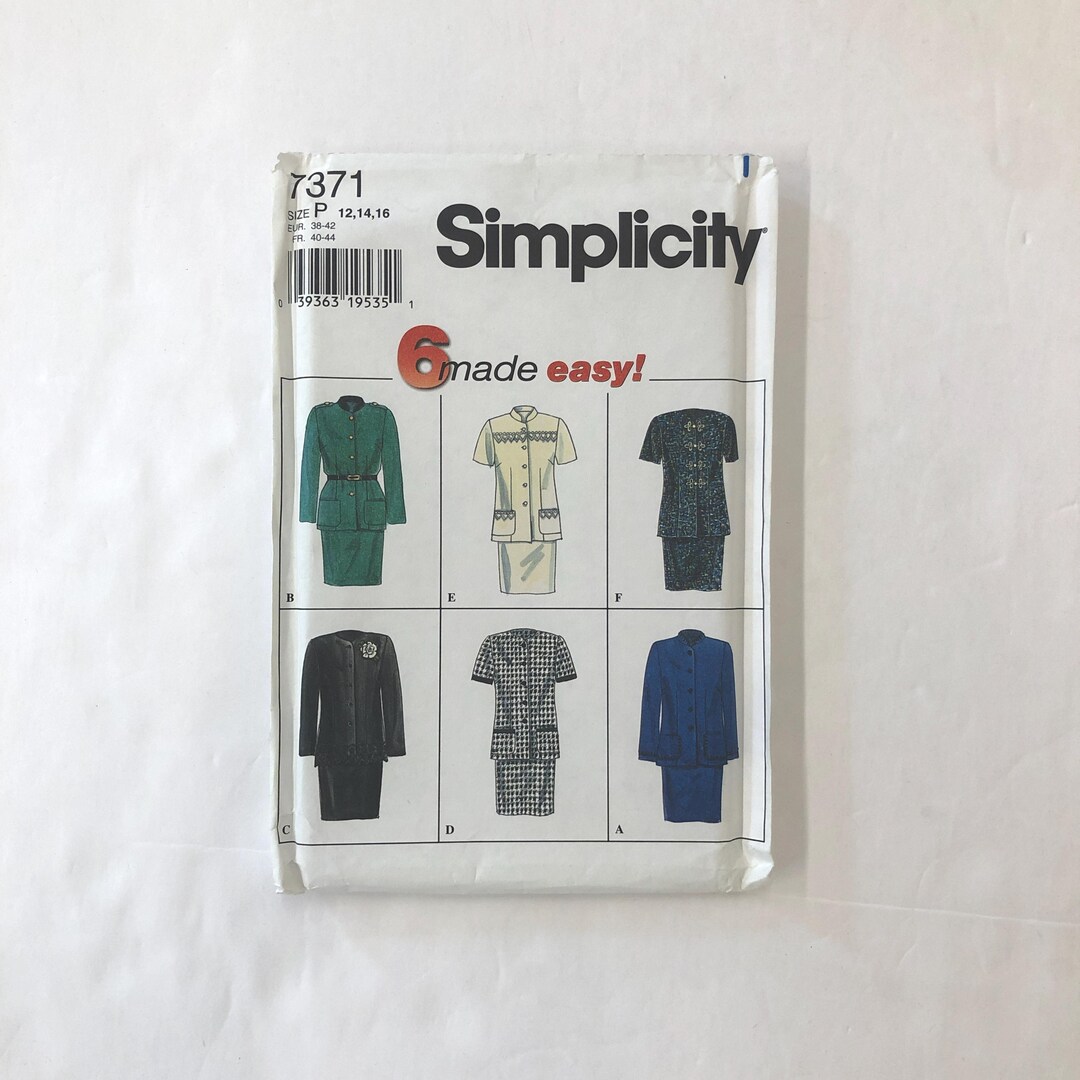 Simplicity 57371 Misses' Petite Suit Uncut Vintage Sewing Pattern, Size ...