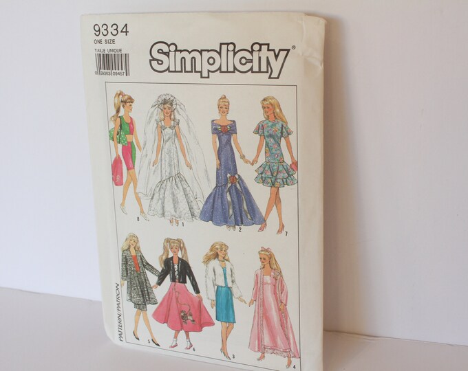 Simplicity 9334 Doll Clothes Pattern, Sewing Pattern for 11.5 Doll ...