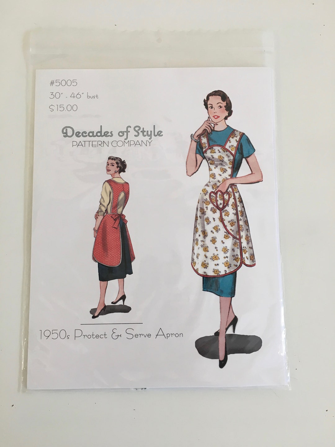 Decades of Style #5005 1950's Protect and Serve Apron, Vintage Apron ...