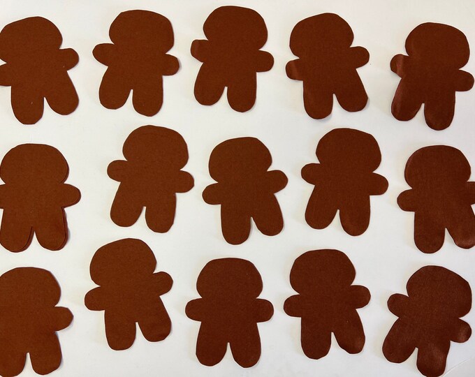 Felt Gingerbread Men With Pink Cheek Pieces 40 Pieces Makes 20 ...