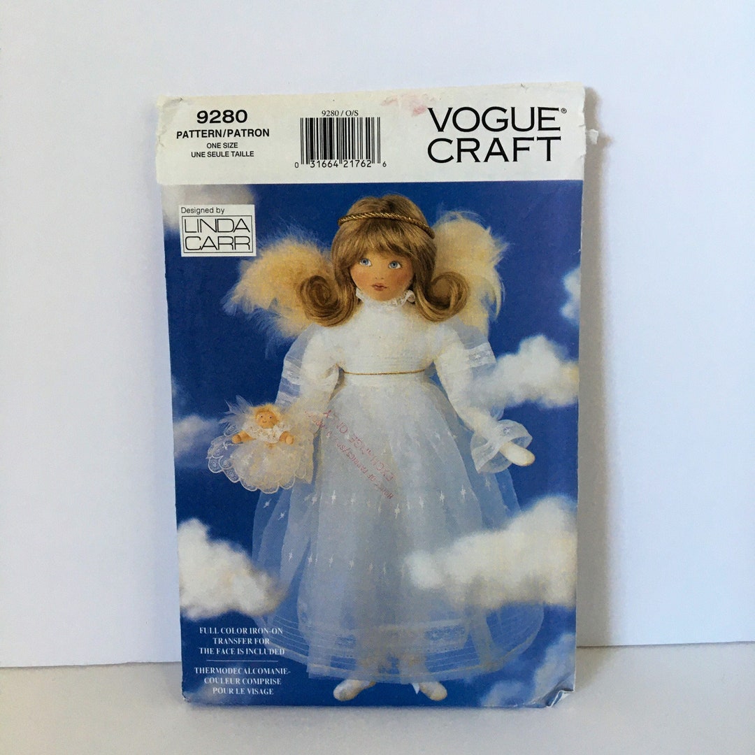 Vintage Vogue Craft 9280, Stuffed 27" Angel Cloth Doll Sewing and ...