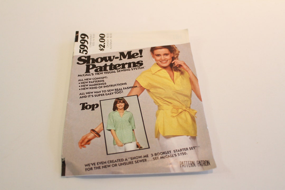 Show-me Patterns 5999 Mccalls Show-me Patterns 5999 - Etsy
