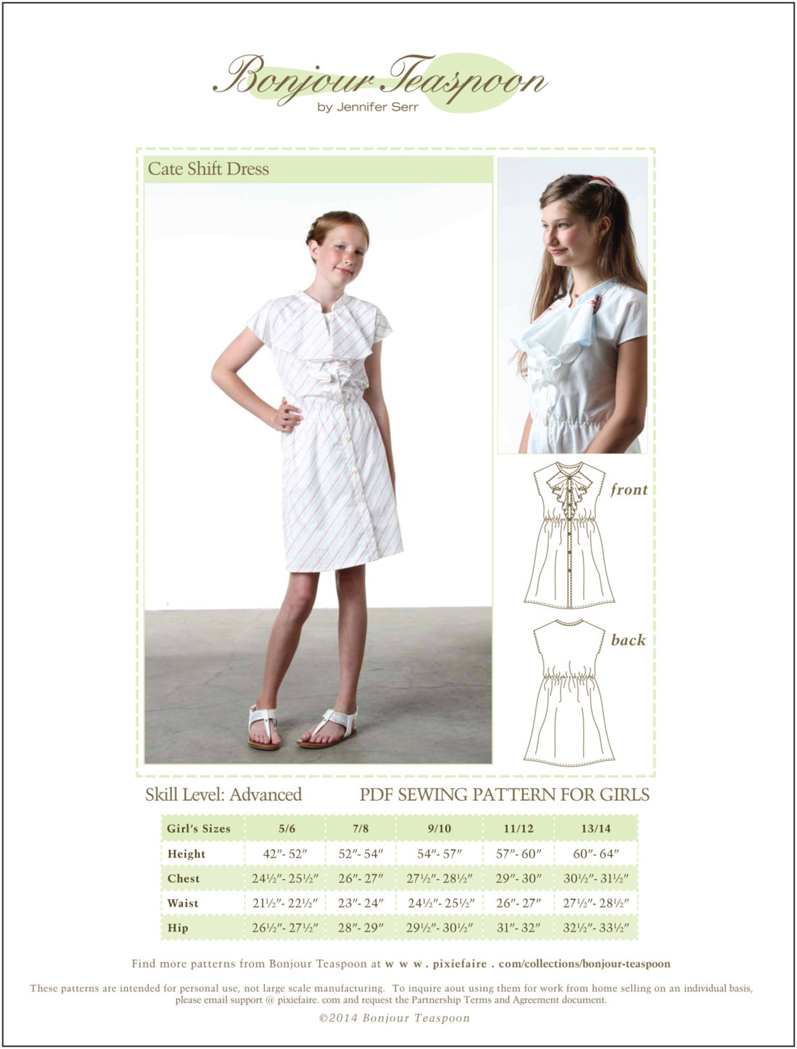 Kids Sewing Pattern Tween Sewing Pattern Woven Shift Dress - Etsy