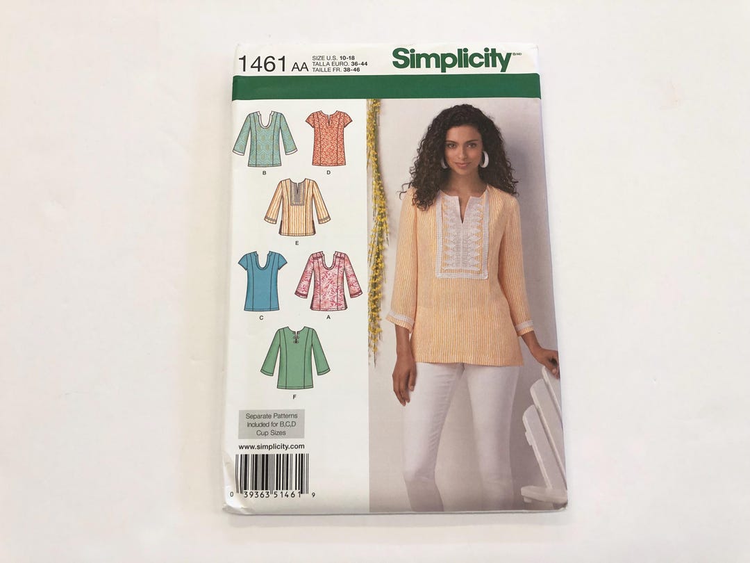 Simplicity Threads Sewing Pattern 1461, Misses' Tunic With Neckline and ...