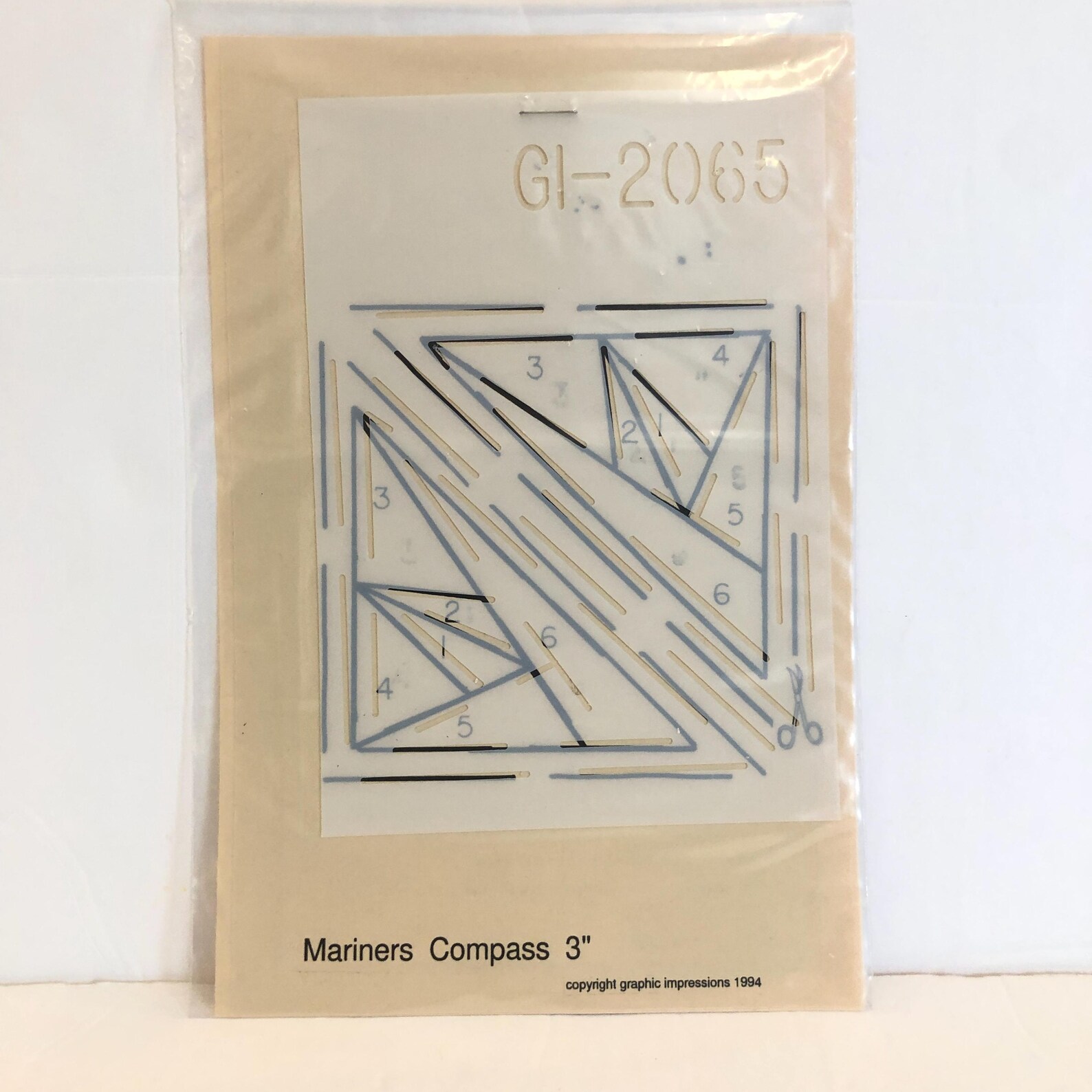 Mariners Compass - Quilt Pattern Stencil, Foundation Impressions 1994 ...