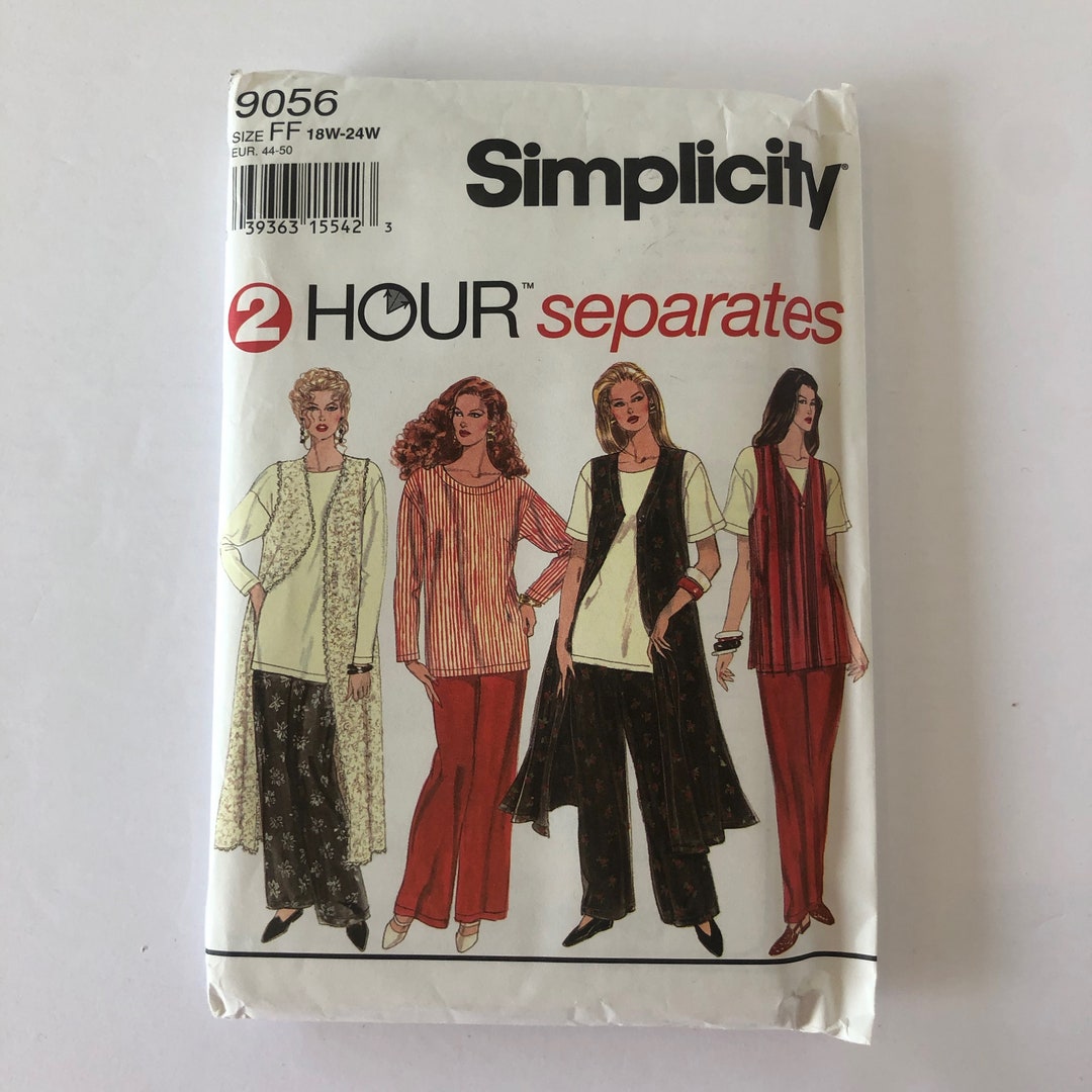 90s Separates Sewing Pattern, Simplicity 9056, Casual Work Clothing ...