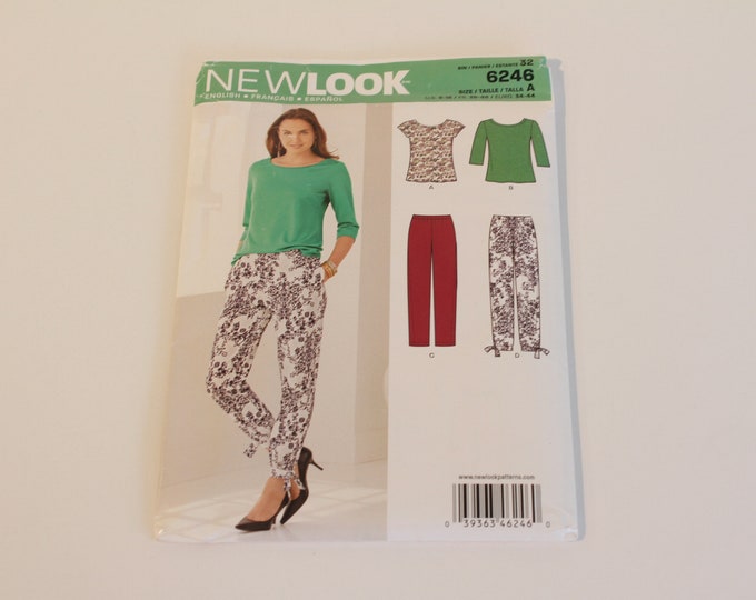 New Look 6246 Pant and Top Pattern. Short Sleeved and Long Sleeved ...