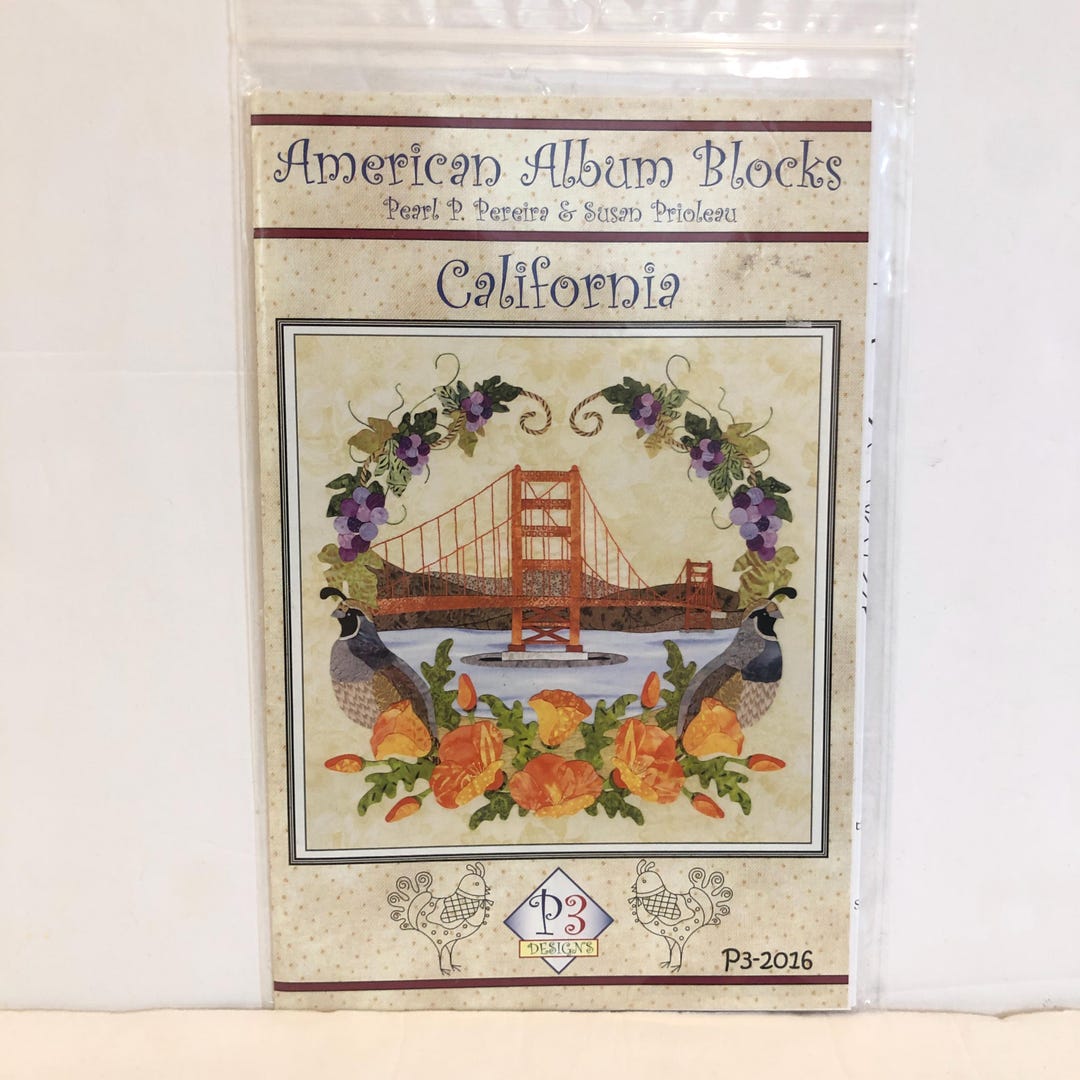 California Quilt Pattern, American Album Blocks Applique Quilt Pattern ...