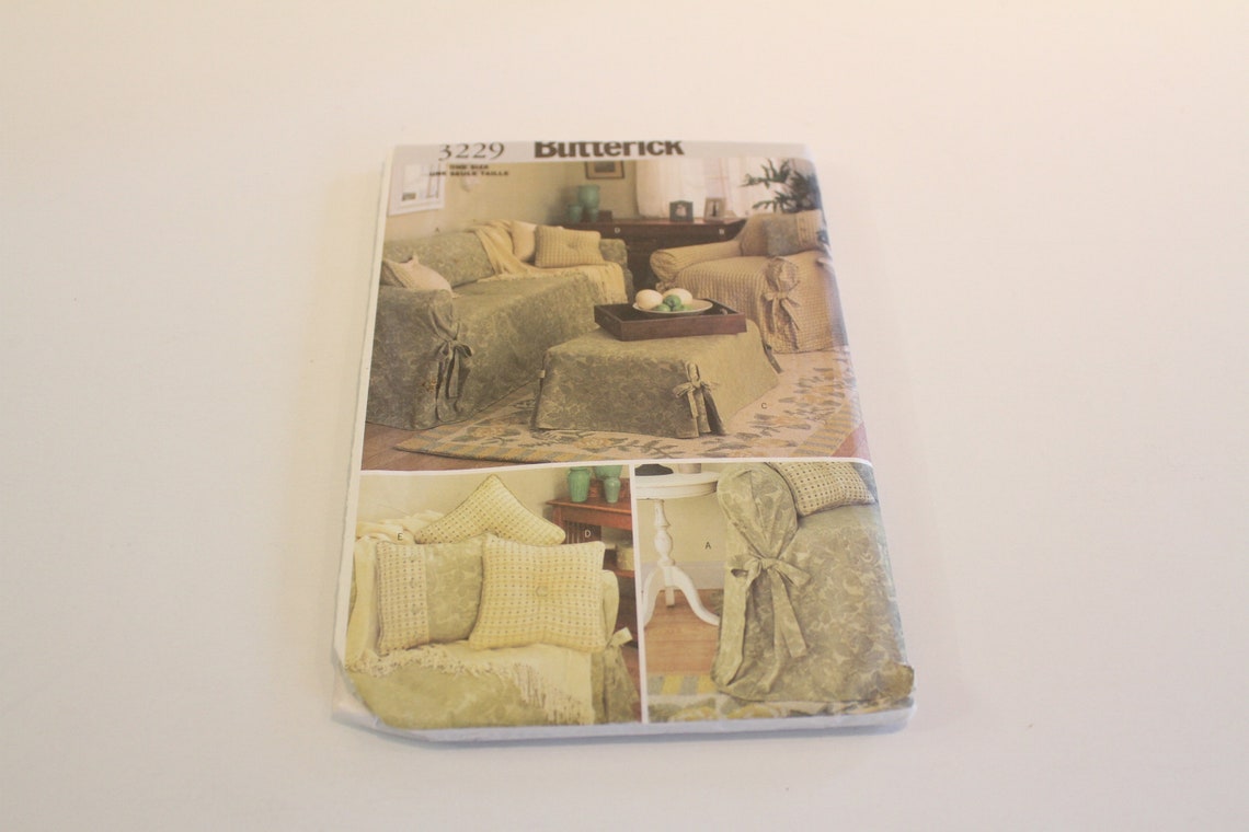 Butterick Waverly 3229 Slip Cover Pattern for Sofa Chair and - Etsy