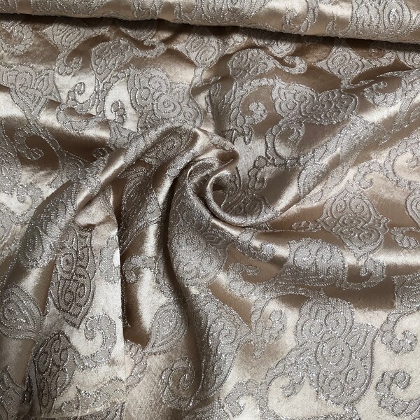Satin Brocade Fabric - Etsy