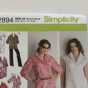 Simplicity Sewing Pattern 2894, Misses'/women's Dress/tunic and Pants ...