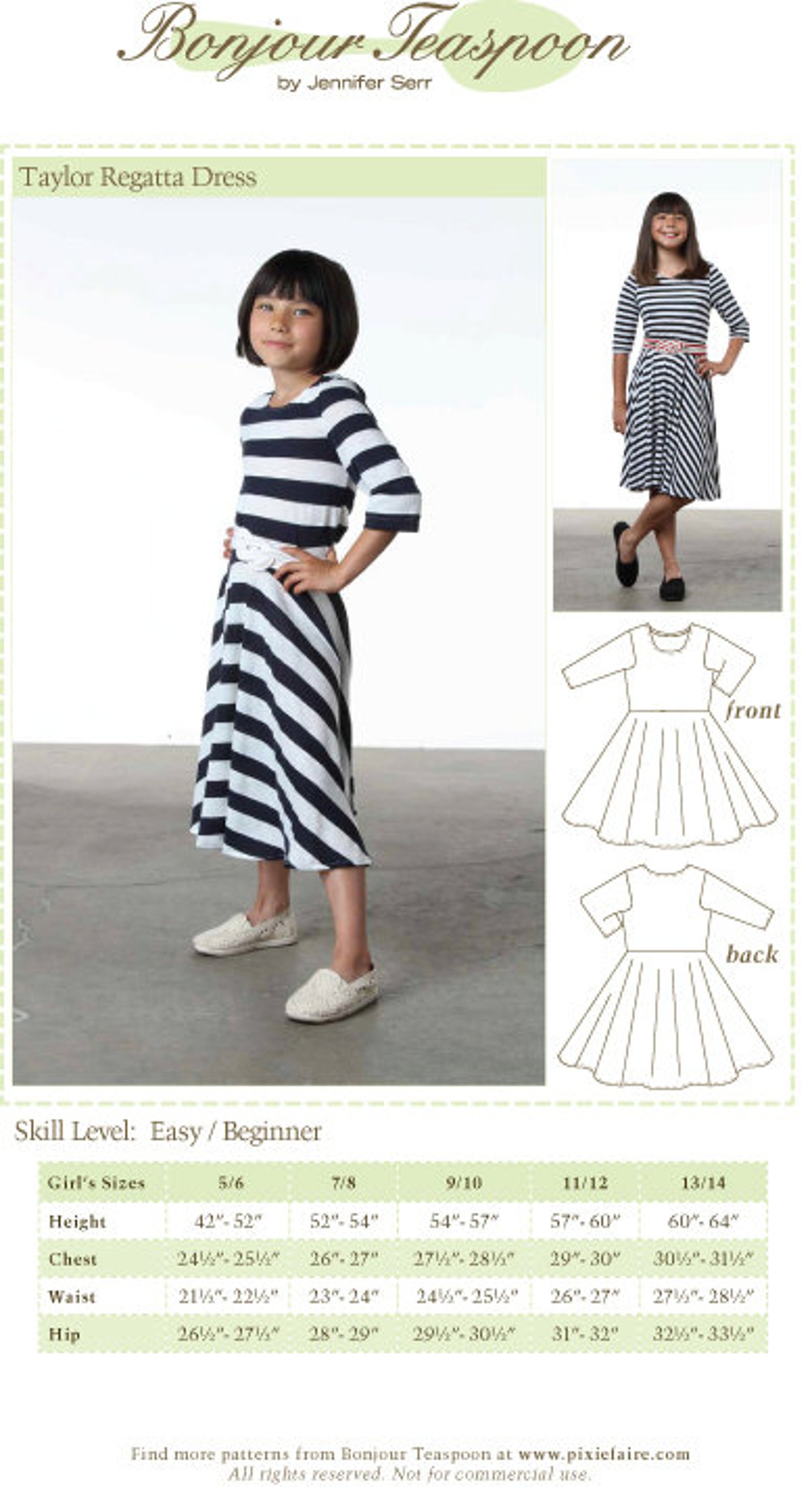 Kids Sewing Pattern Tween Sewing Pattern Printed Paper - Etsy