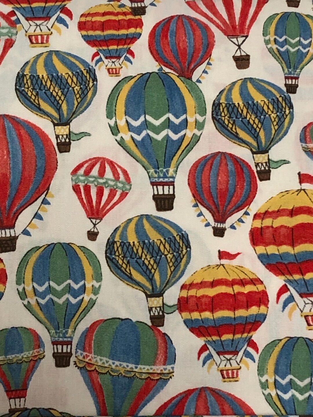 Hot Air Balloons Quilting Cotton Fabric, Japanese Fabric, Quilting ...