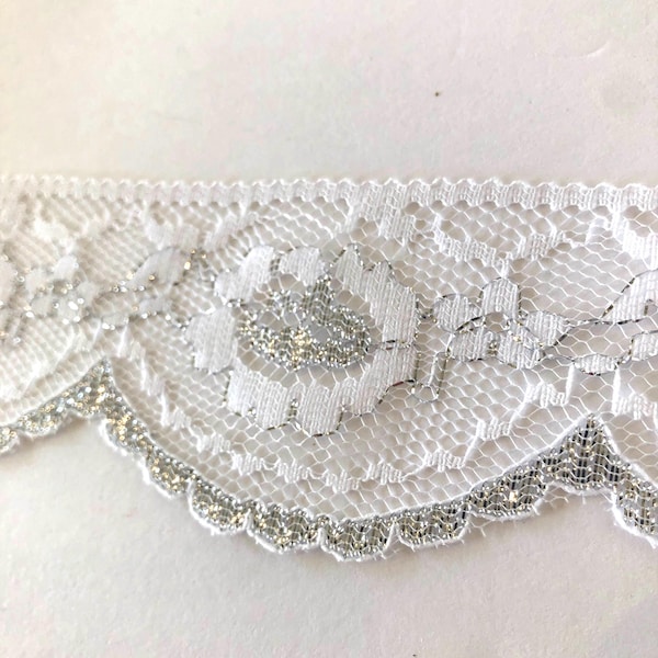 Silver Metallic Lace - Etsy