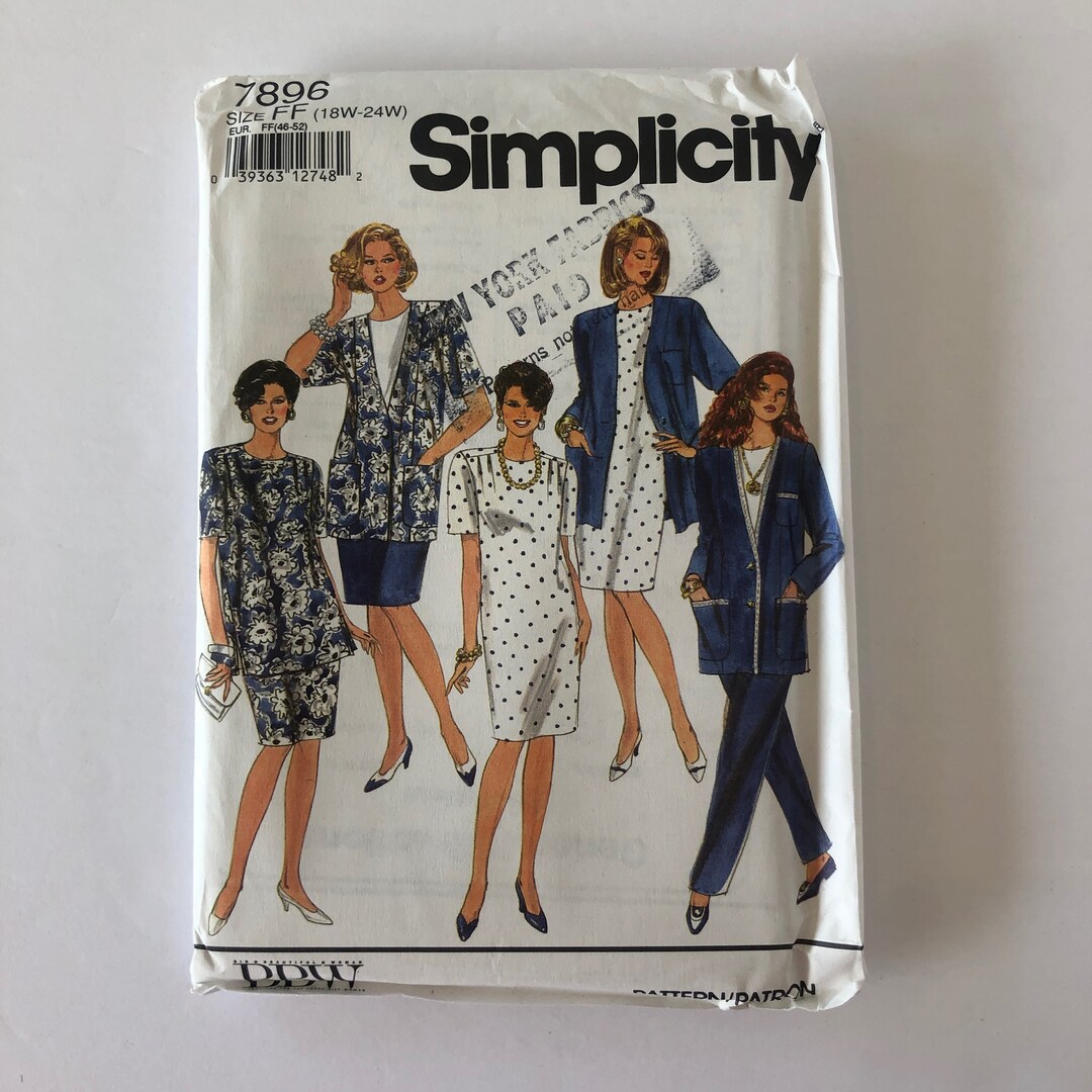 90s Separates Sewing Pattern, Simplicity 7896, Casual Work Clothing ...