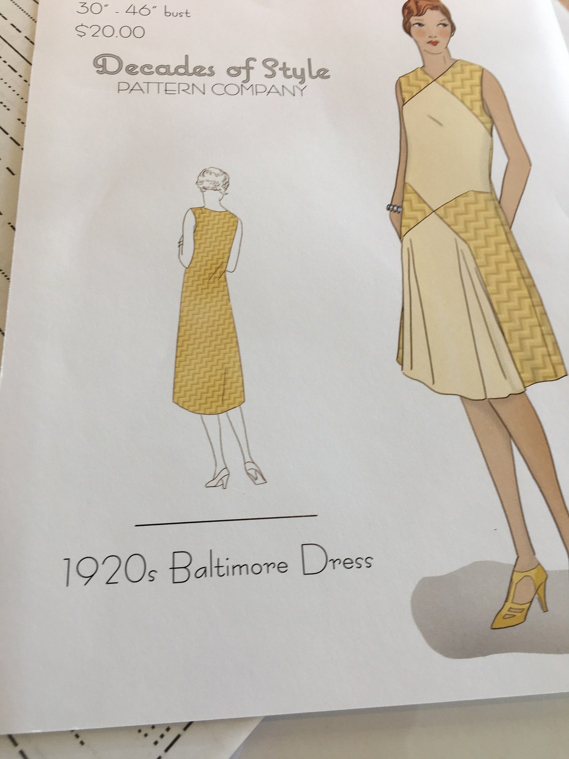 1920's Baltimore Dress Pattern, Decades of Style Baltimore Dress ...
