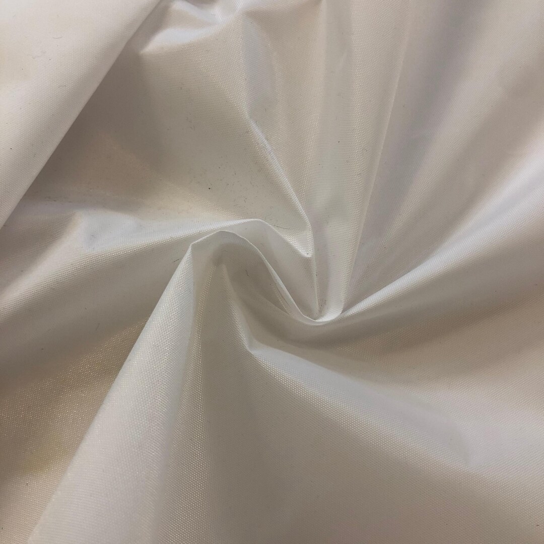 White Tarp Fabric, Synthetic Duck Weave De-stash Remnant Fabric, 3.11yd ...