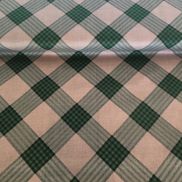 Plaid Cotton Fabric - Etsy