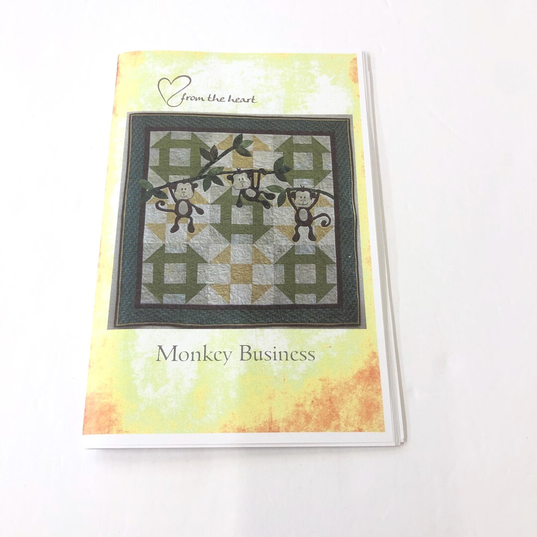 Monkey Business by From the Heart Quilt Pattern, Applique and Pieced ...