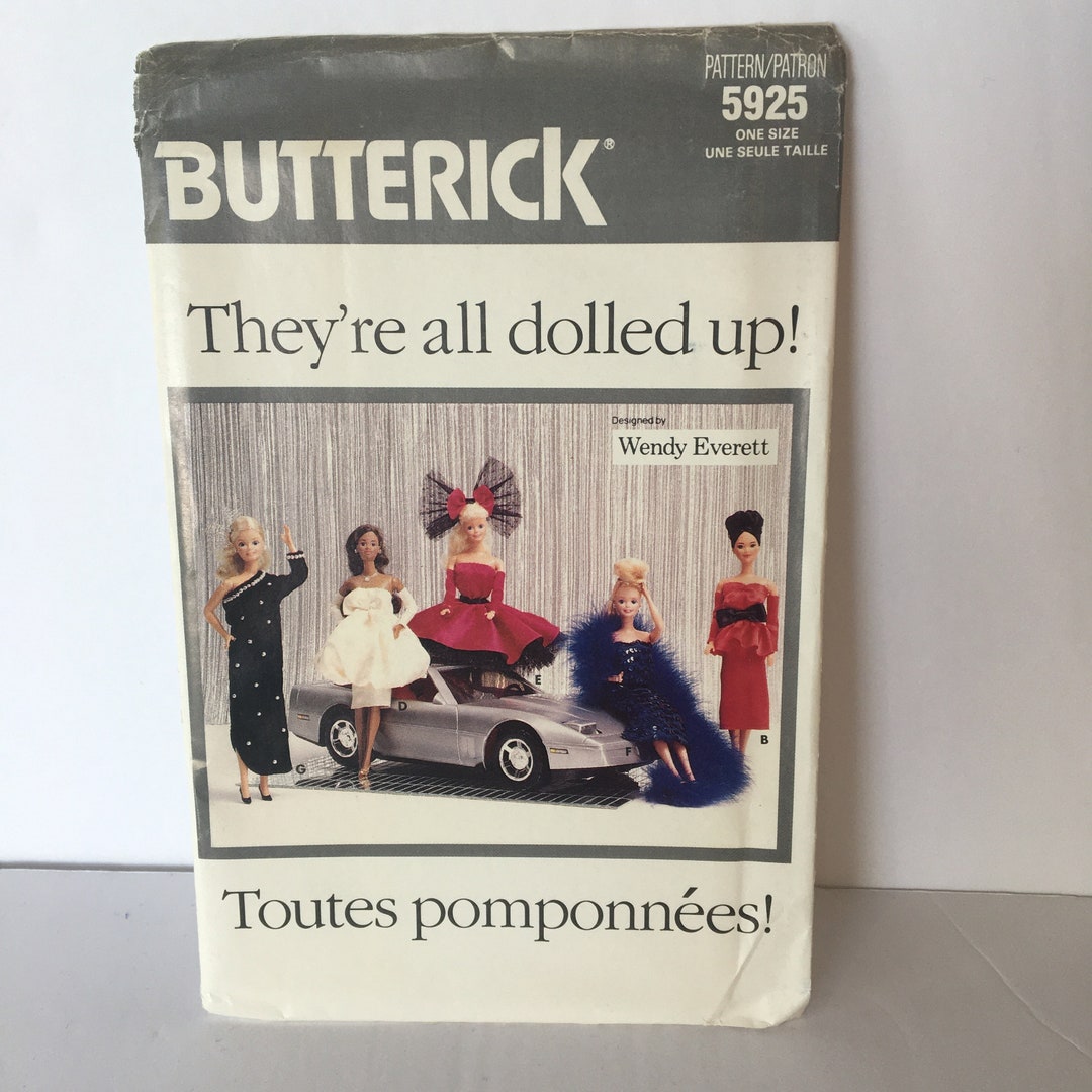 Butterick Doll Clothes Pattern 5925, Sewing Pattern for 11.5 Doll ...