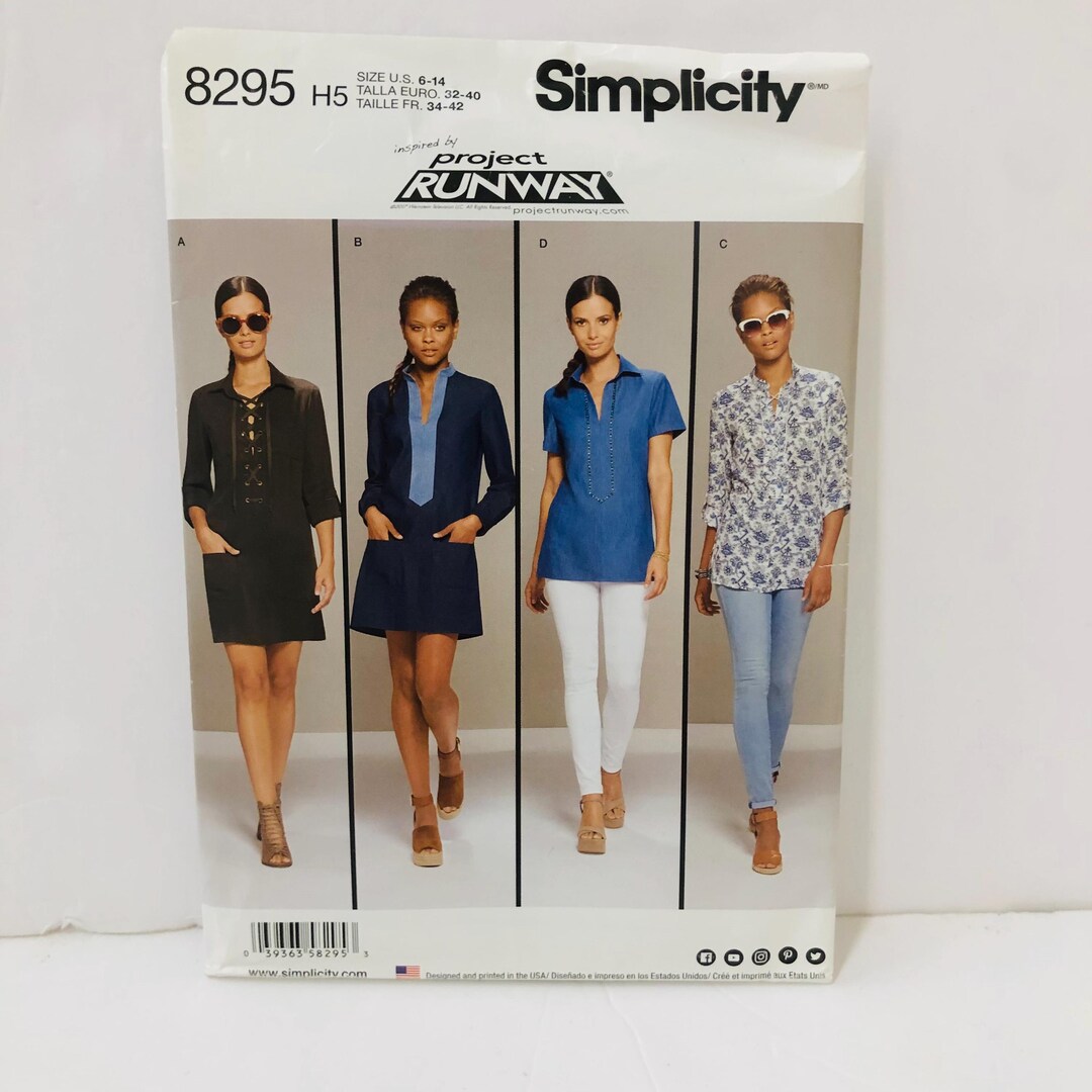 Simplicity 8295 Project Runway Dress or Tunic Pattern, Misses' Pattern ...