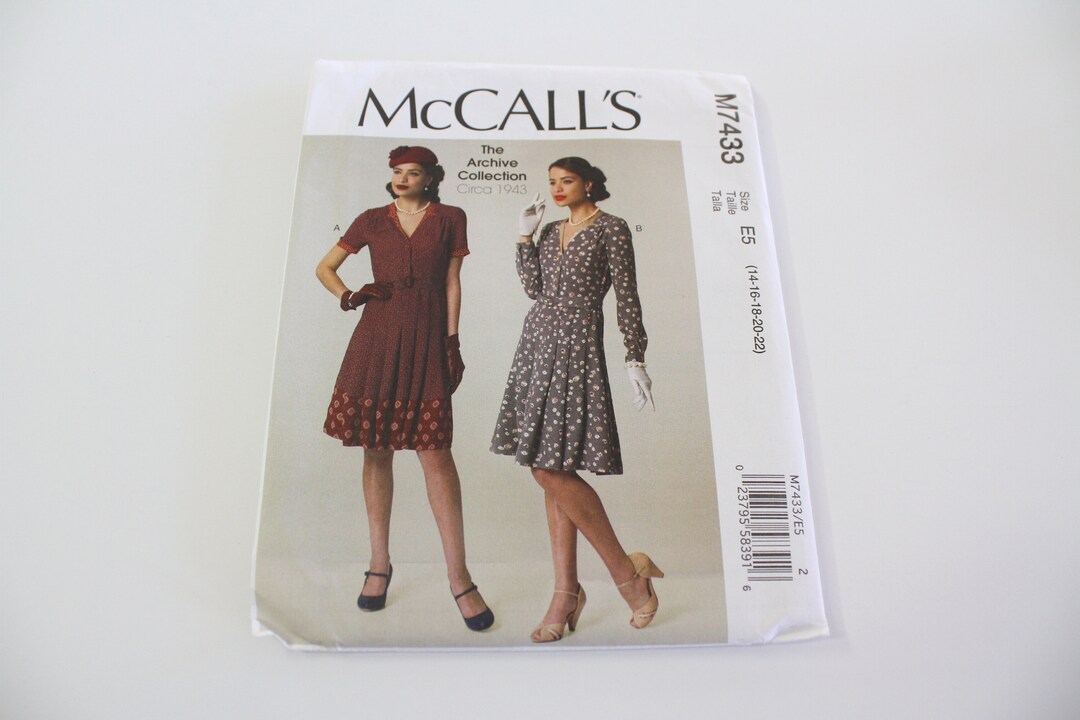 Mccalls M7433, Misses Vintage Reproduction, From the Archives 1943 ...
