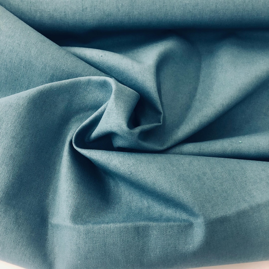 Eucalyptus Blue Cotton Fabric, Japanese Plain Weave, 44" Wide BTY - Etsy
