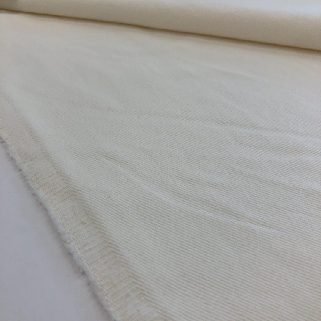 3 Yard Remnant off White Denim Fabric, Cream 100% Cotton Denim Twill ...