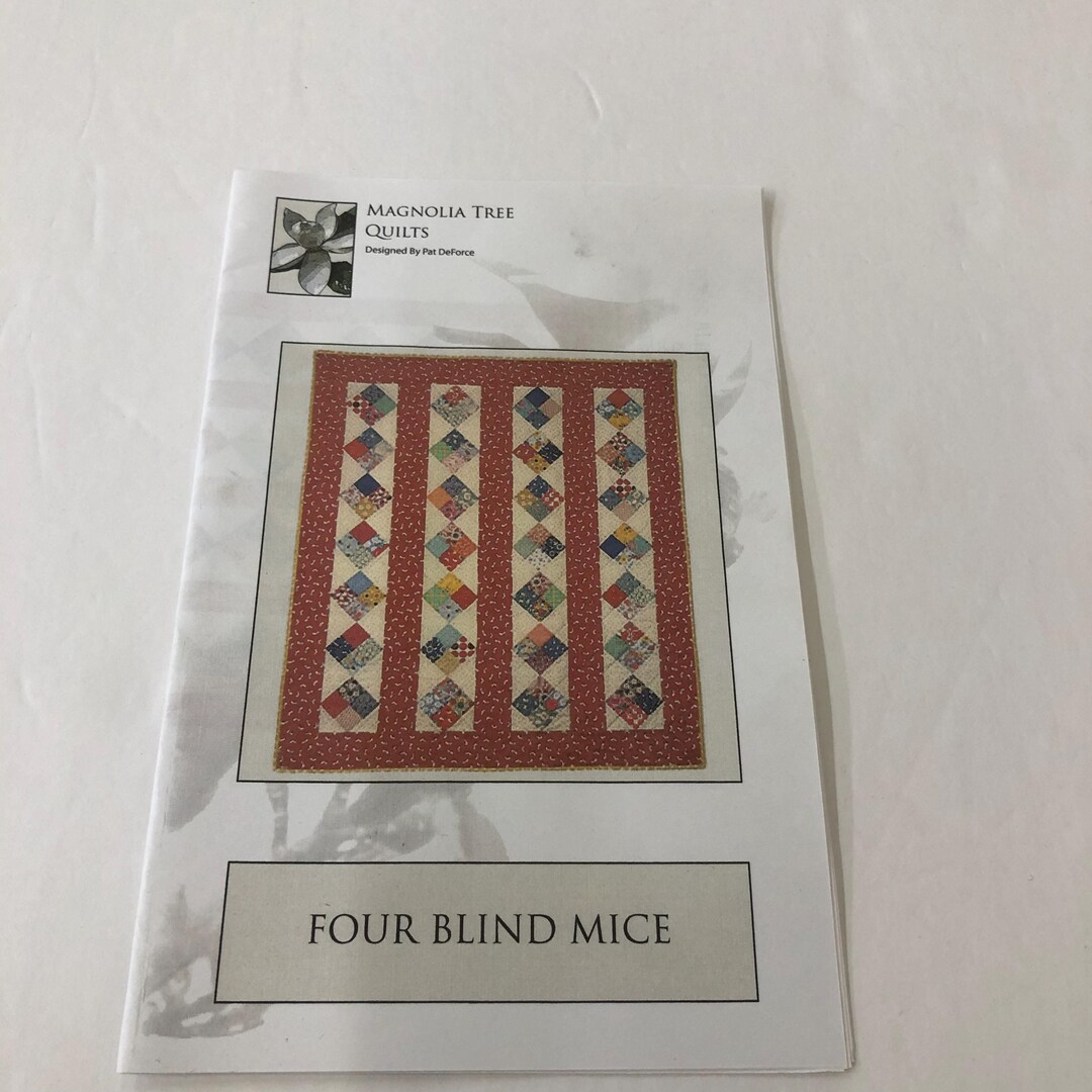 Four Blind Mice Quilt Pattern, Traditional Graphic Design (41x47) - Etsy