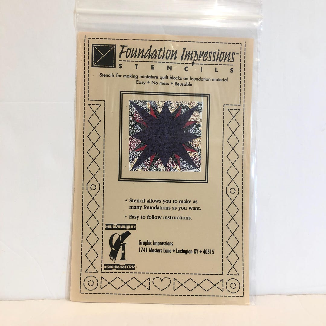 Mariners Compass - Quilt Pattern Stencil, Foundation Impressions 1994 ...