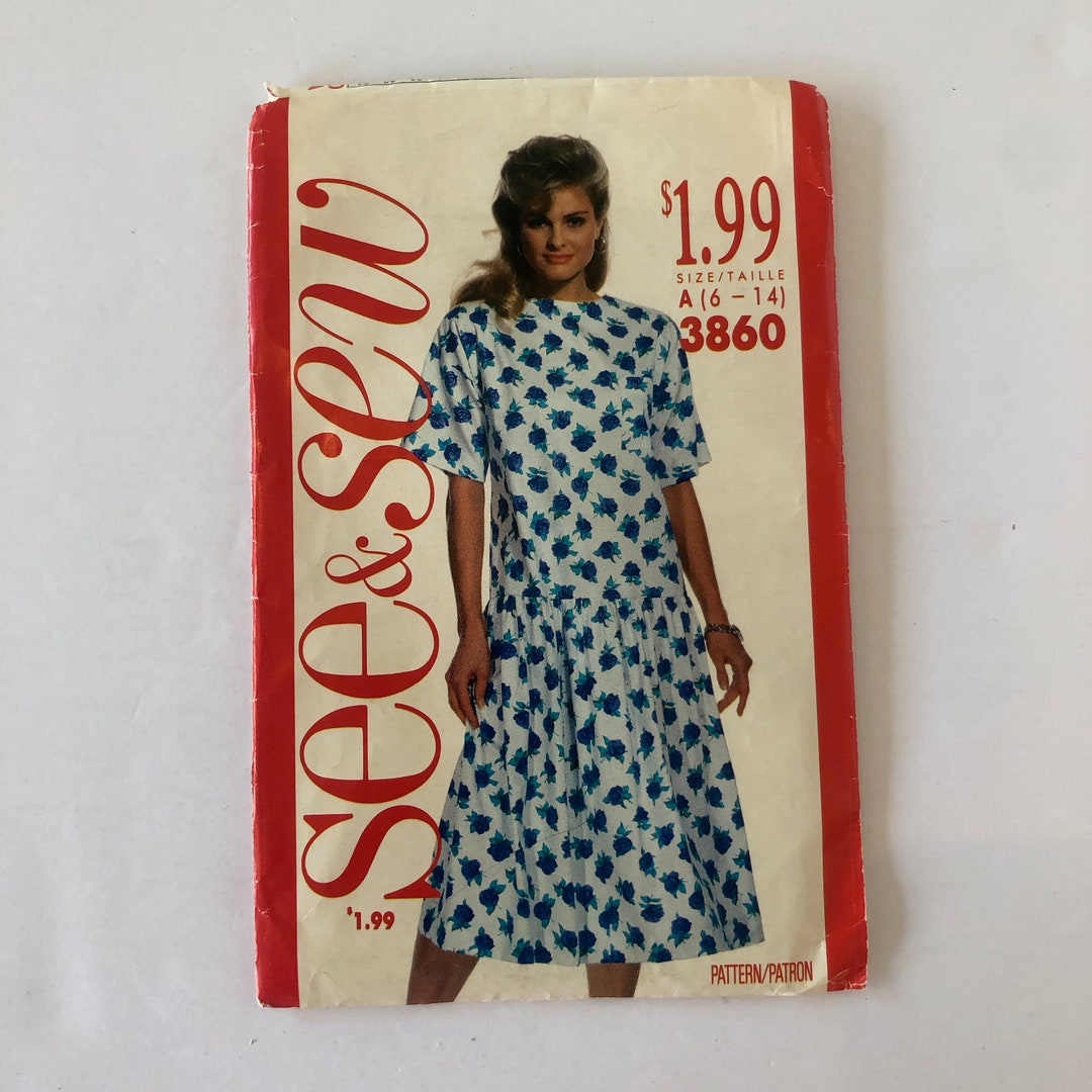 Butterick See & Sew Petite Dress Sewing Pattern, See and Sew 3860 Size ...