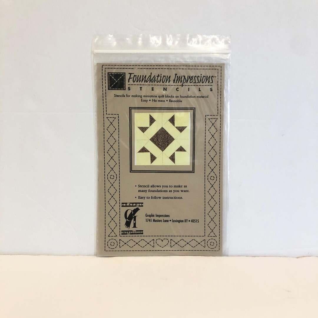 Centennial - Quilt Pattern Stencil, Foundation Impressions 1998 ...