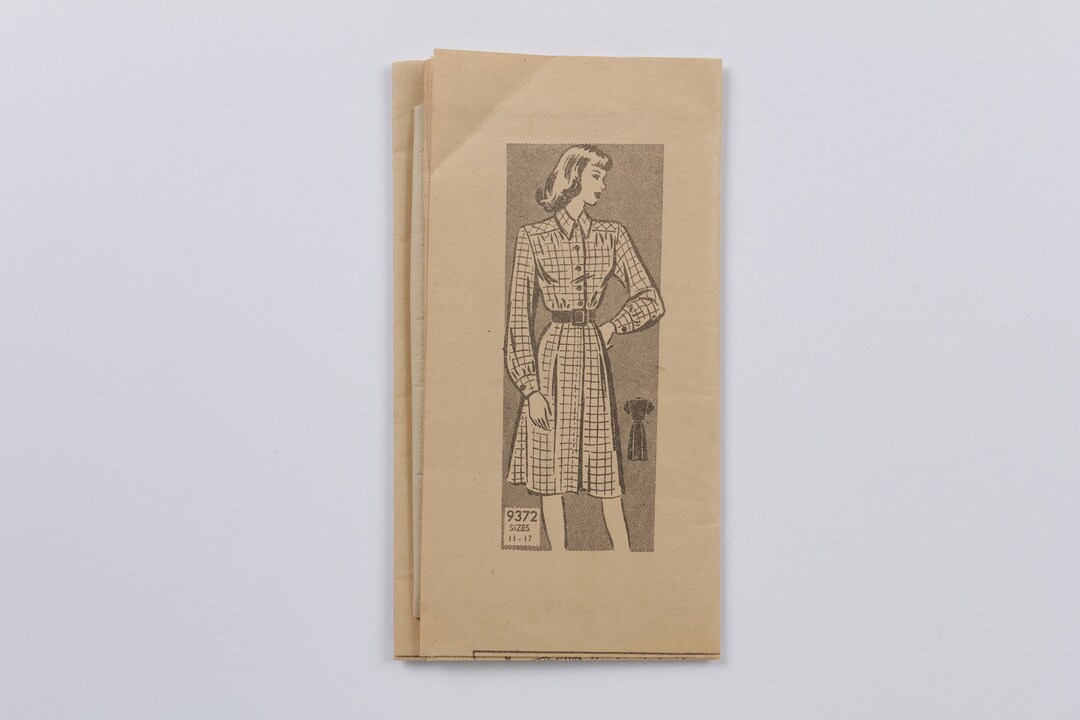 1940s Dress Sewing Pattern, Mariam Martin 9372, 31" Bust - Etsy